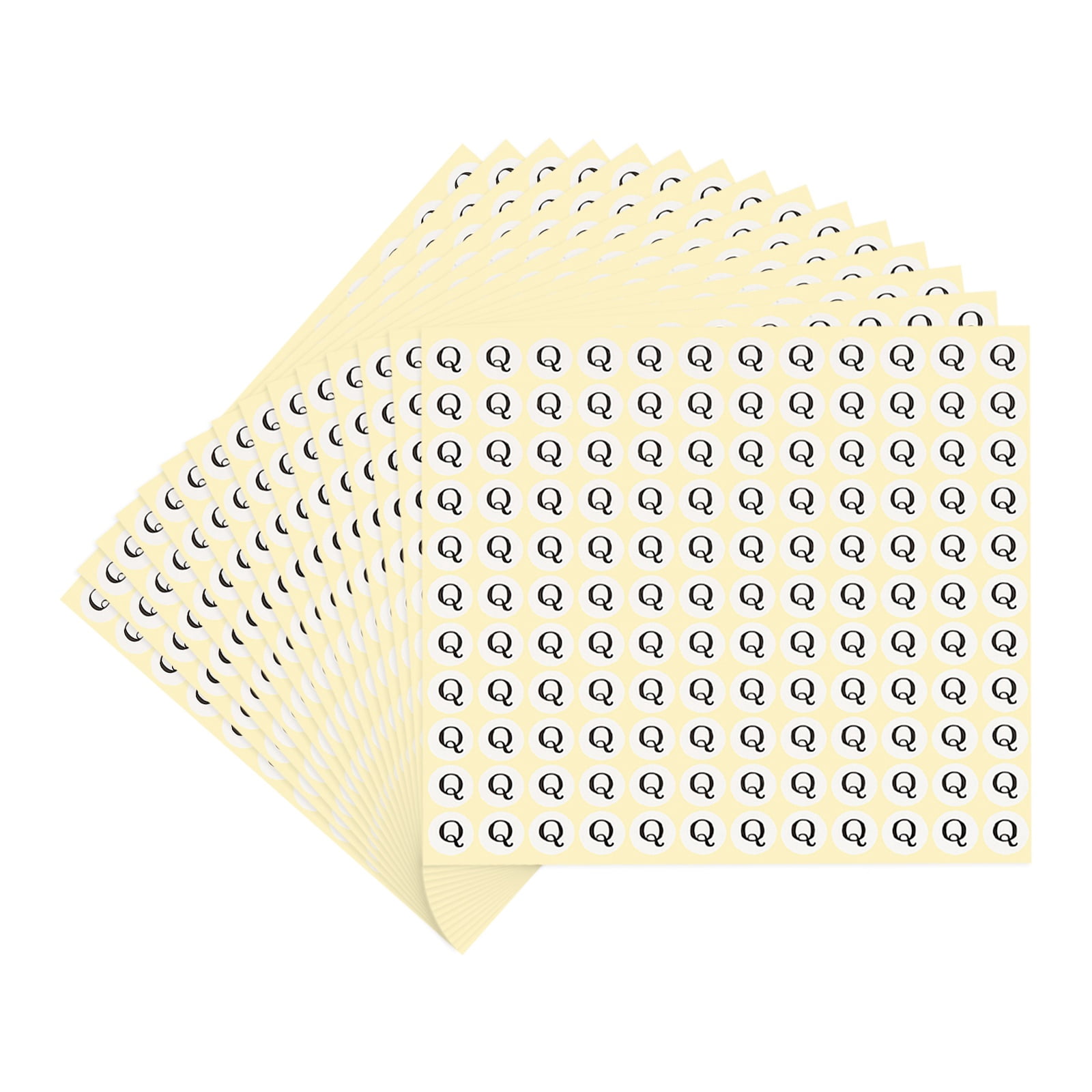 Uxcell Alphabet Stickers Letter Small Round Sticker Self-Adhesive Paper ...