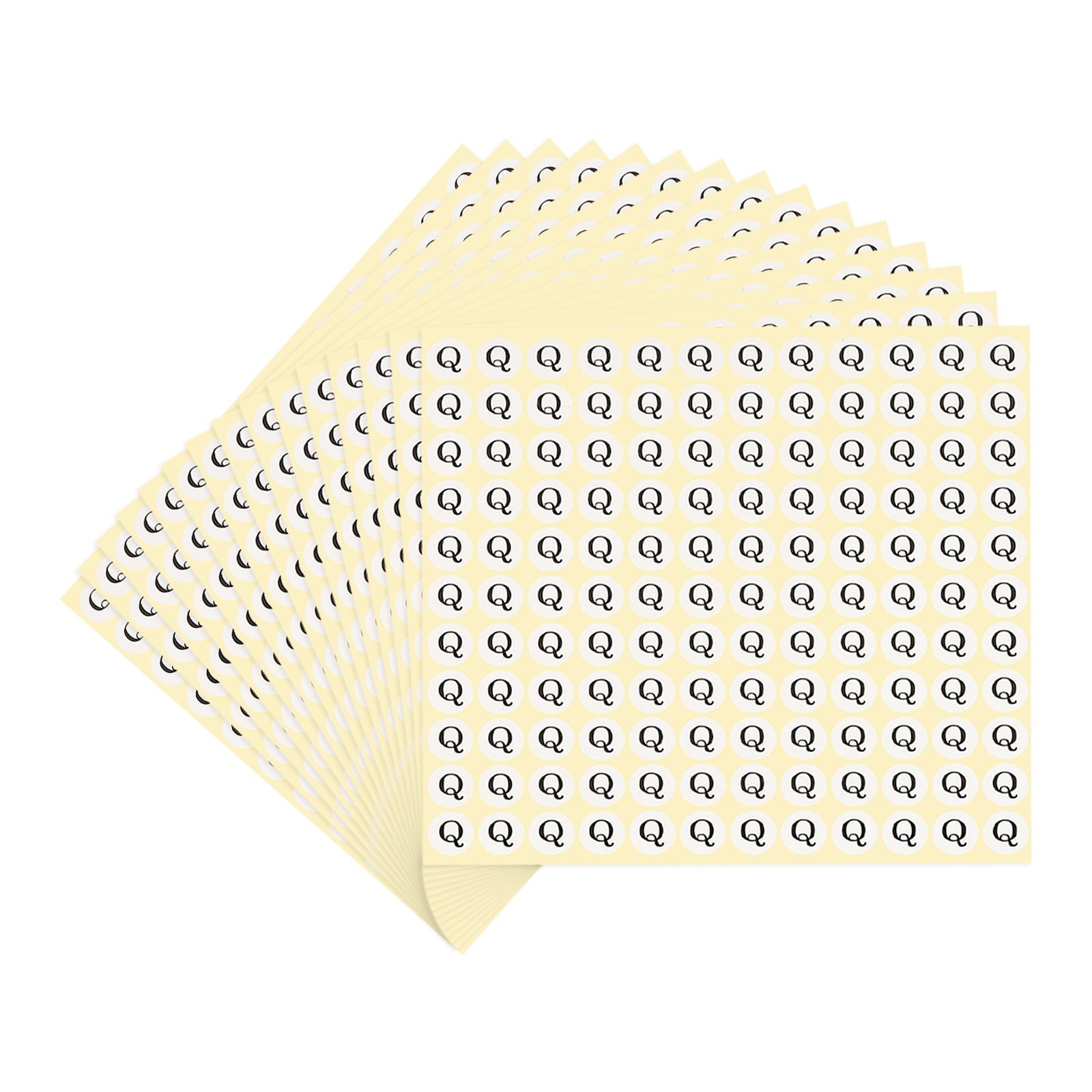 Uxcell Alphabet Stickers Letter Small Round Sticker Self-Adhesive Paper ...