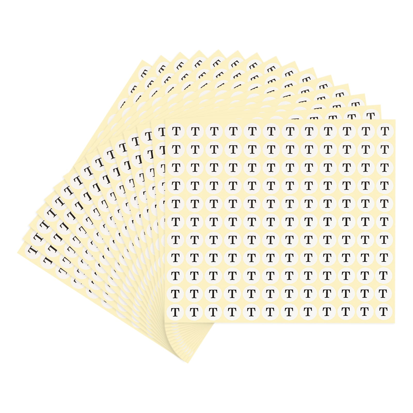 Uxcell Alphabet Stickers Letter Small Round Sticker Self-Adhesive Paper ...
