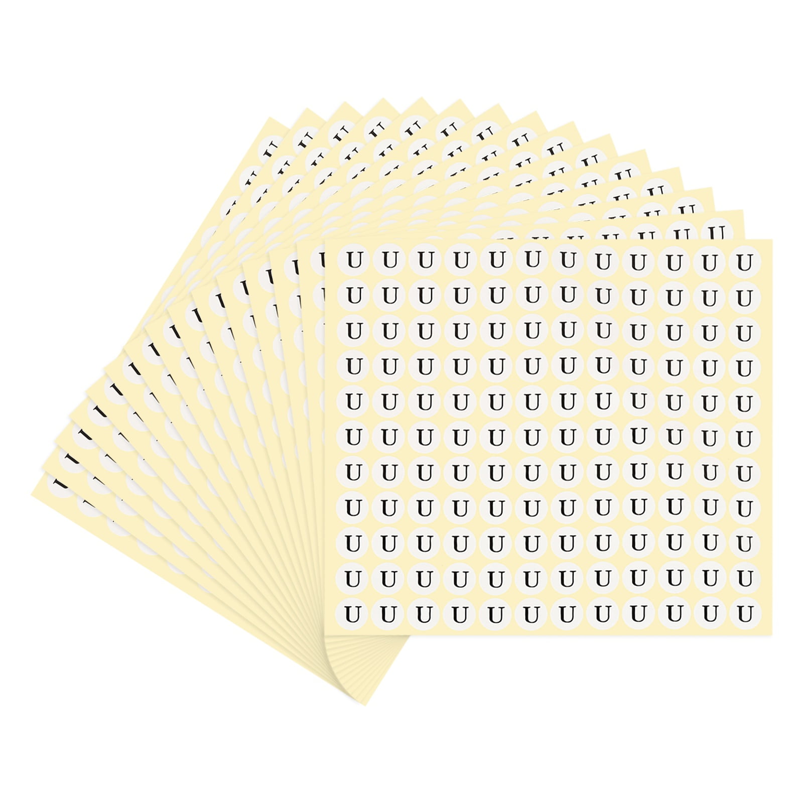 Uxcell Alphabet Stickers Letter Small Round Sticker Self-Adhesive Paper ...
