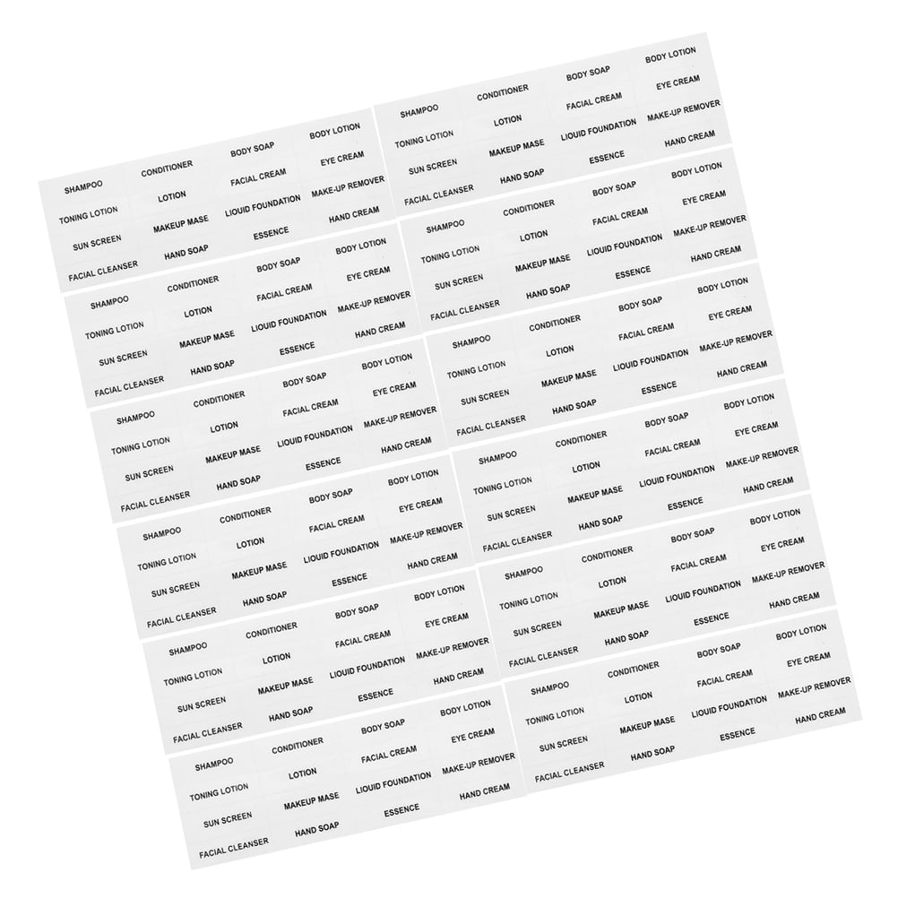 15 Sheets Bottle Classification Stickers Labels for Travel Size Bottles ...