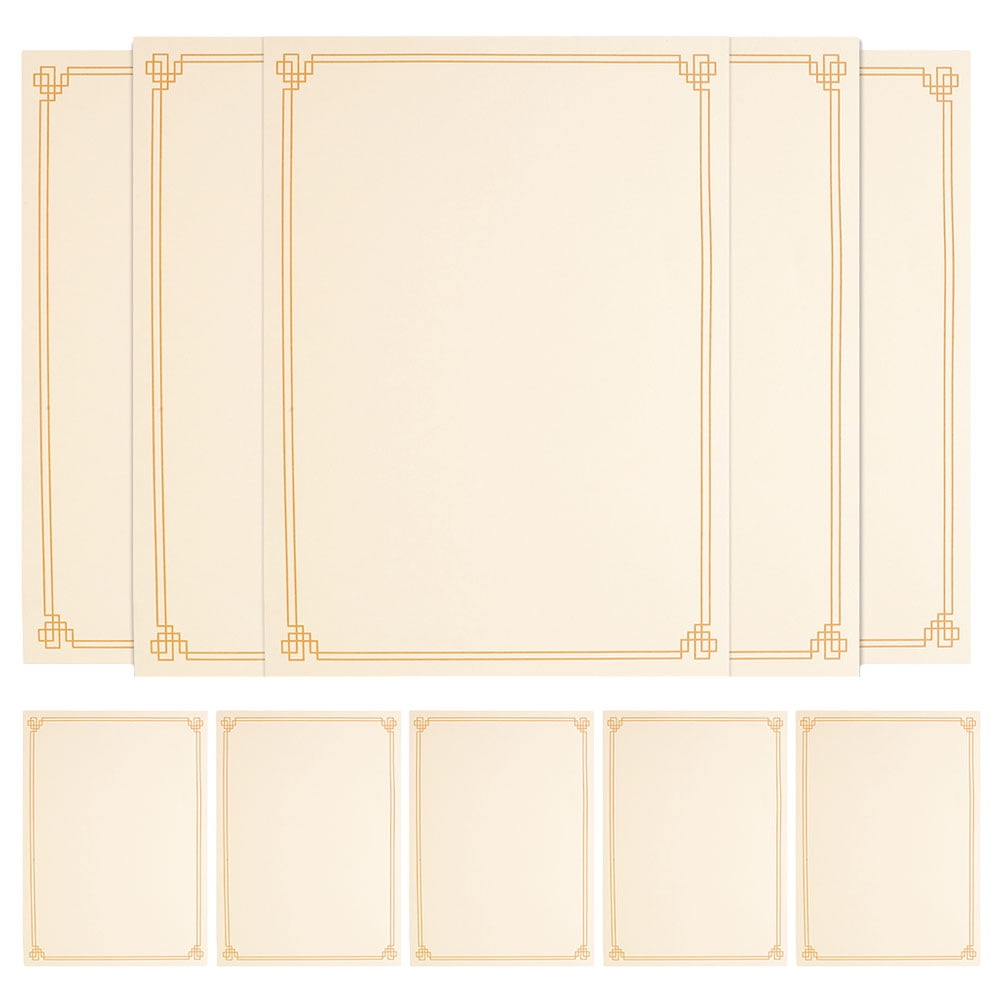 15 Sheets Certificate Paper Special Folders Gold Seals for Certificates ...