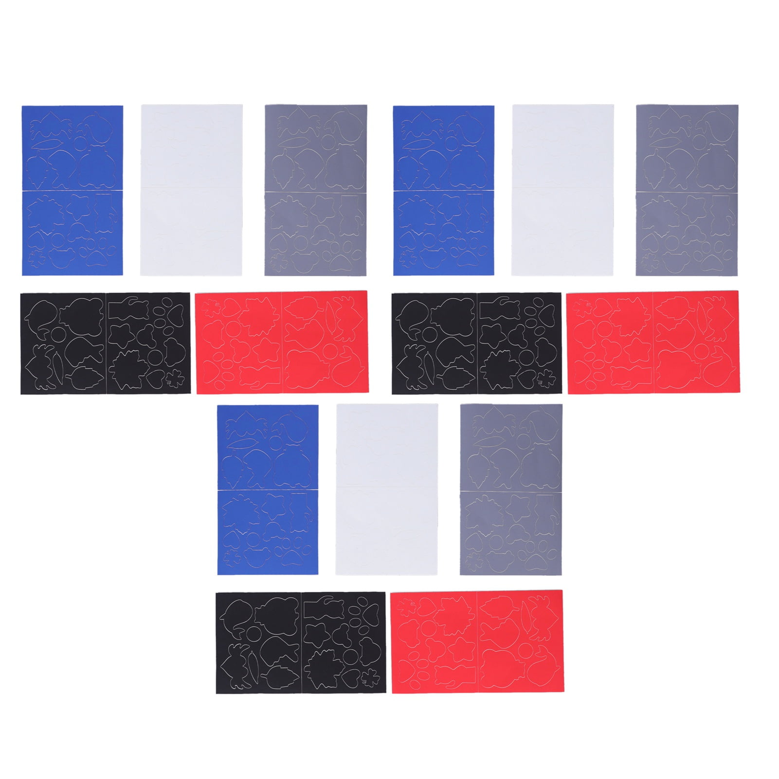 15 Sheets Down Jacket Repair Patches Various Shapes Colors Self ...