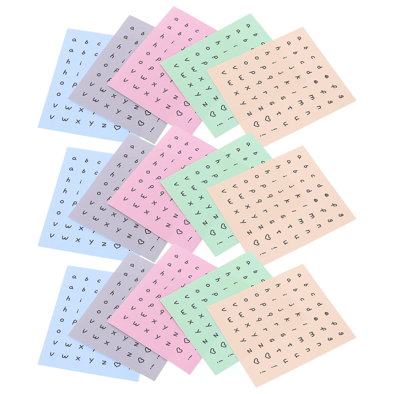 15 Sheets English Alphabet Stickers Craft Paper Child - Walmart.com