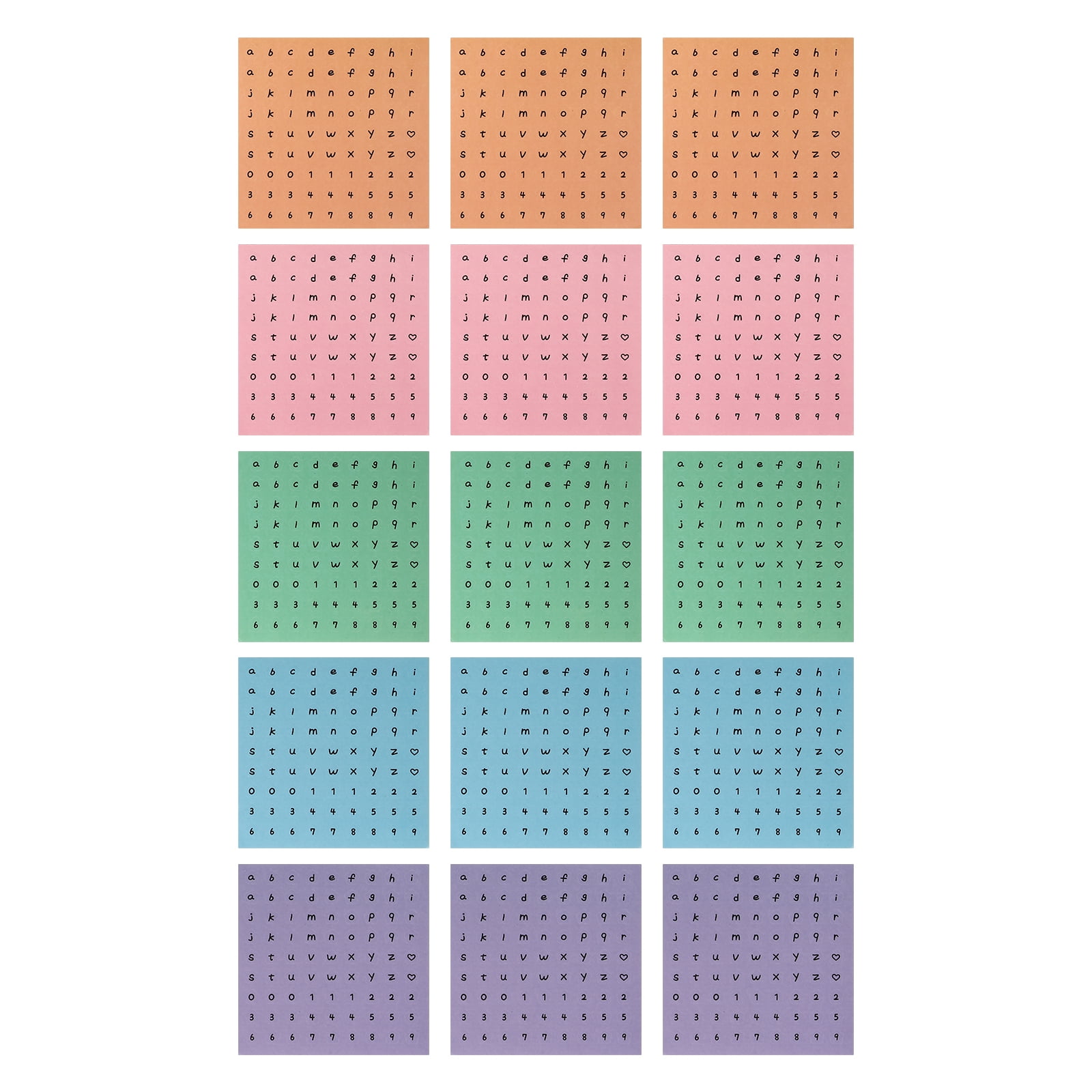 15 Sheets English Alphabet Stickers Texture Premium - Walmart.com