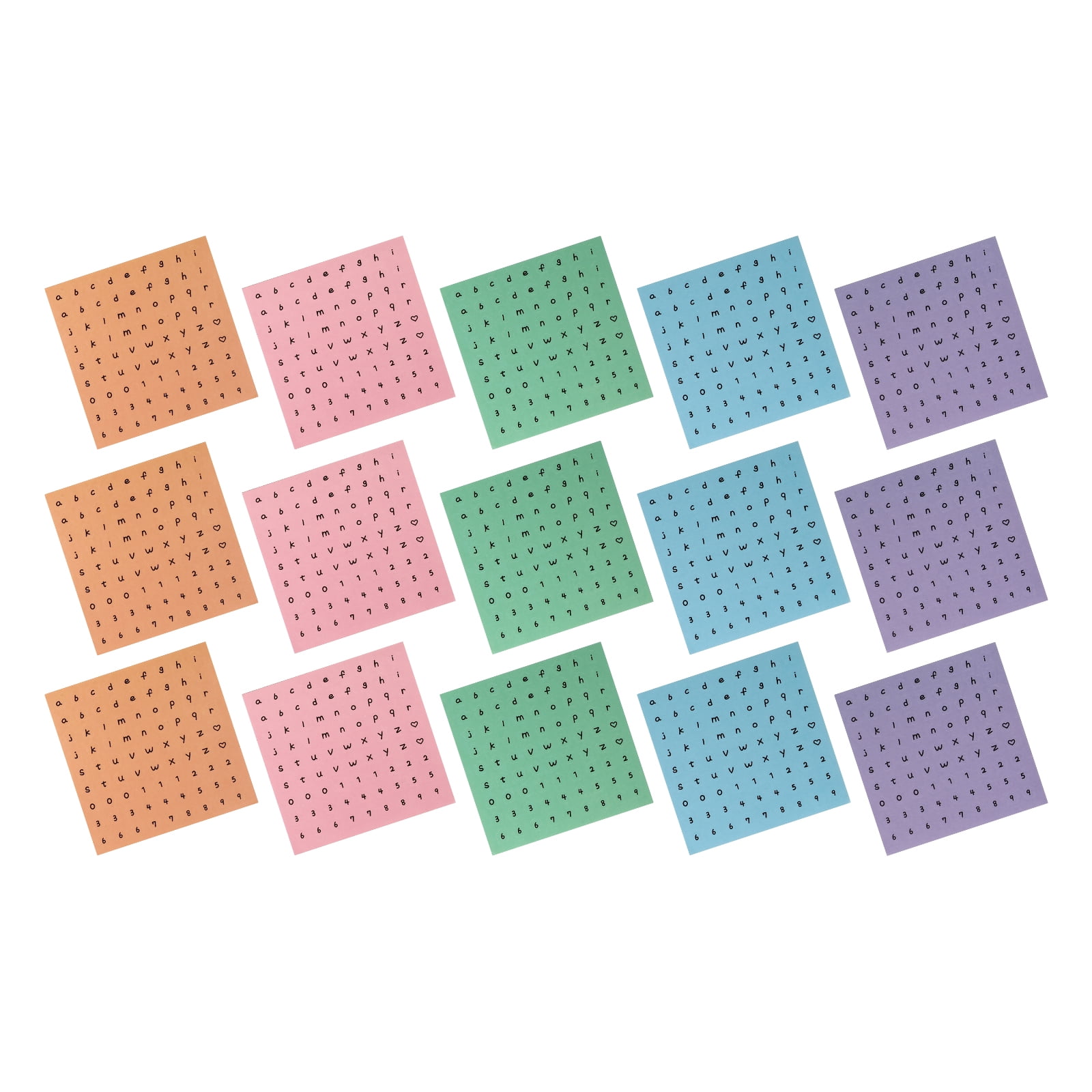 15 Sheets English Alphabet Stickers Texture Stickers 8.6X7.3CM ...