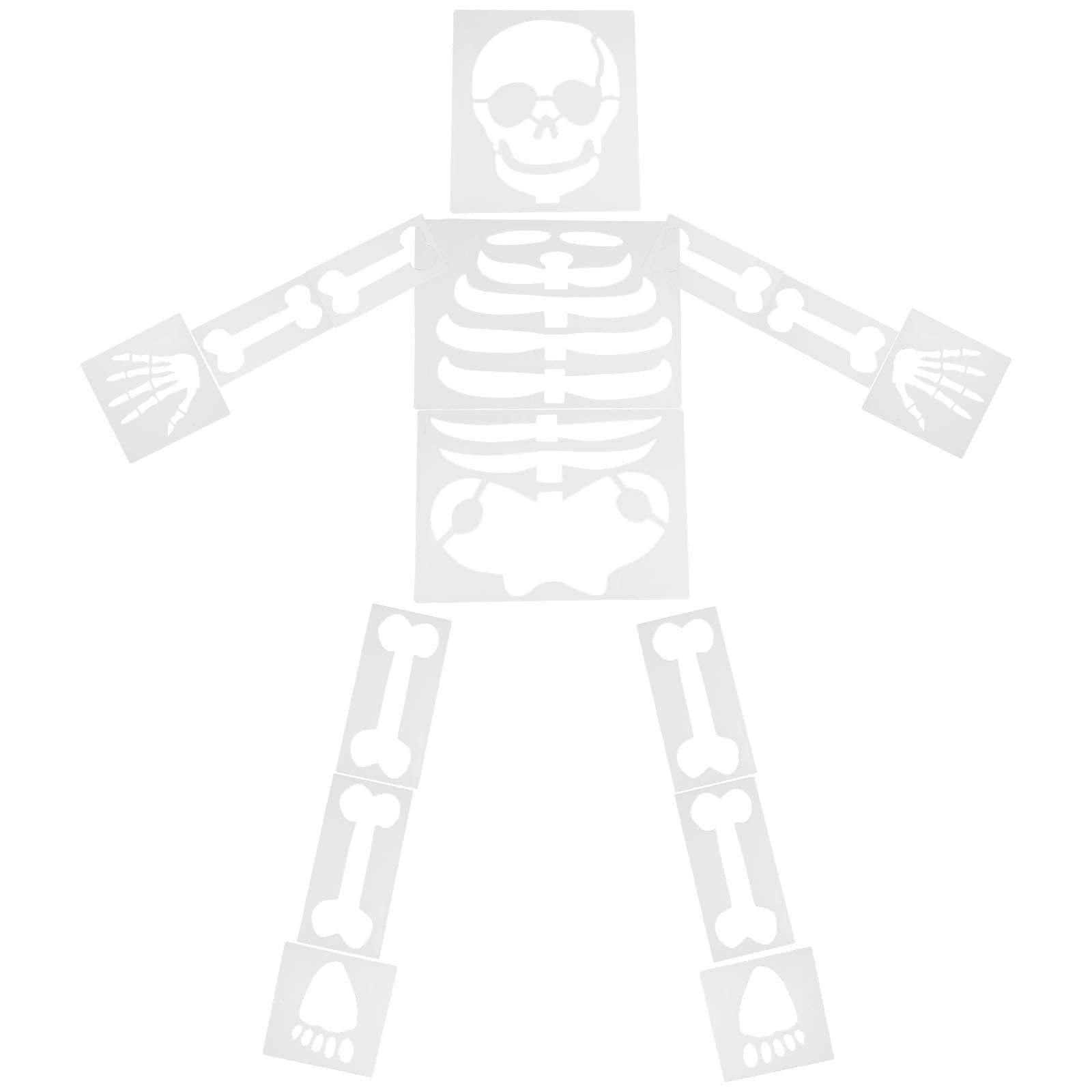 15 Sheets Halloween Skeleton Painting Stencils Festival Wall Decor 15-sheets-halloween-skeleton-painting-stencils-festival-wall-decor
