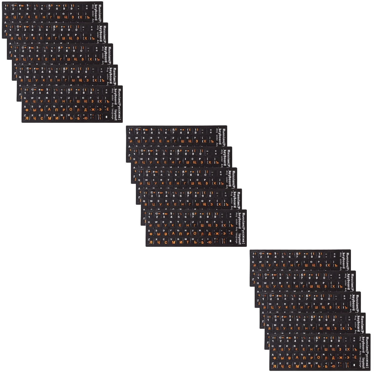 15 Sheets Keyboard Sticker Russian Keyboard Label Decoration Computer ...