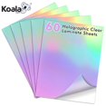 Koala Holographic Transparent Self-Adhesive Laminting Sheets A4, 60 ...