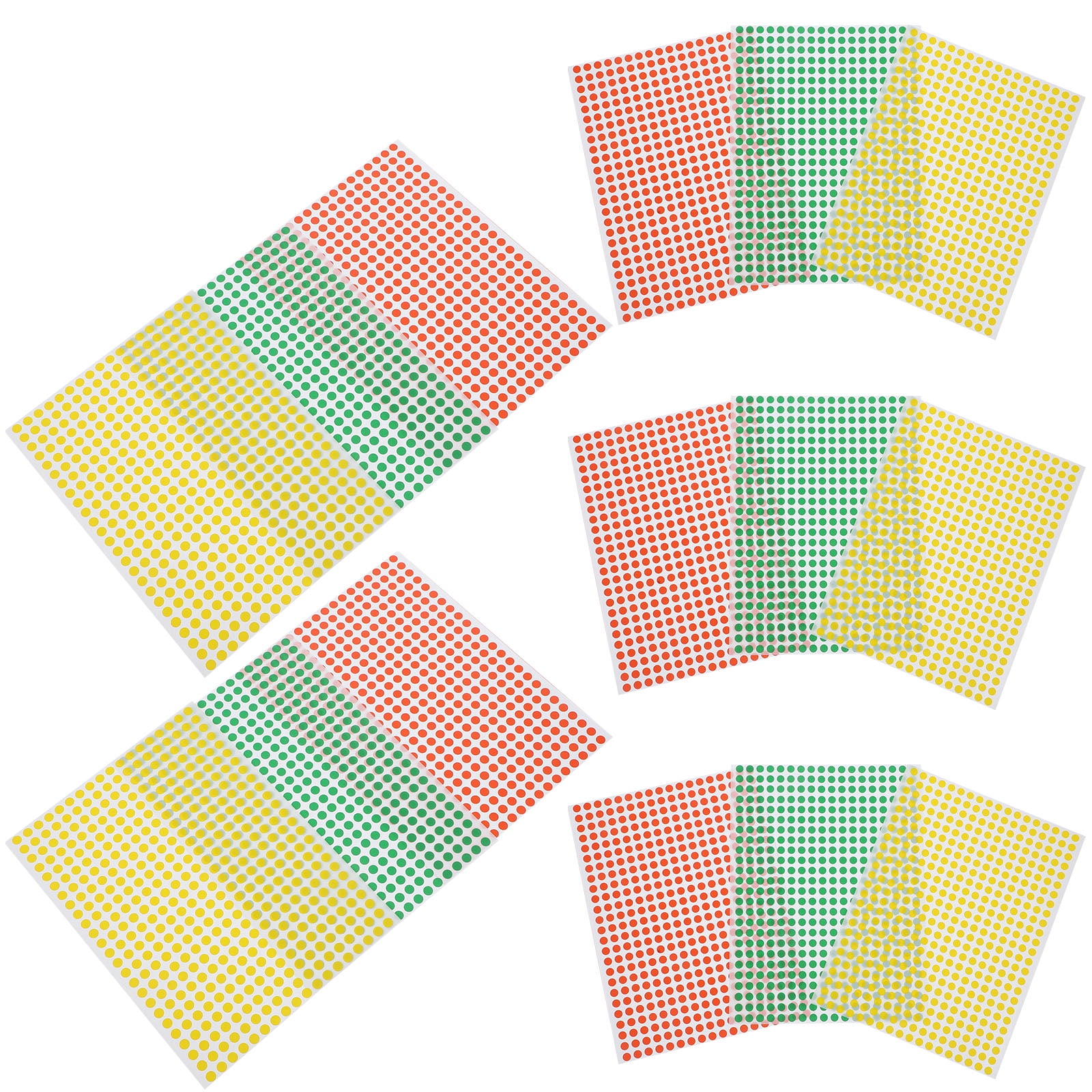 15 Sheets Label Sticker Color Classify Stickers Circle Labels Dot Code ...