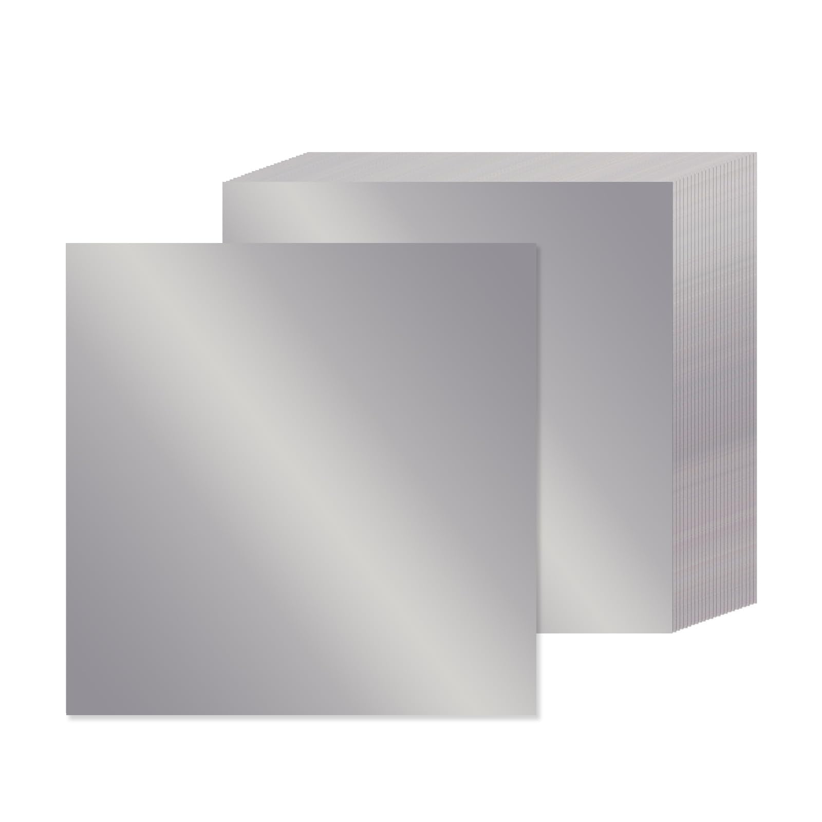 15 Sheets Silver Metallic TSF6 Cardstock Paper 12" x 92lb/250gsm Thick ...