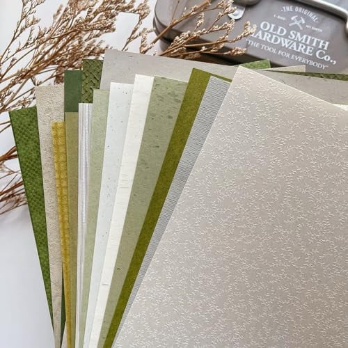 15 Sheets Textured Scrapbook Paper Assorted Set - Mixed Special Craft ...