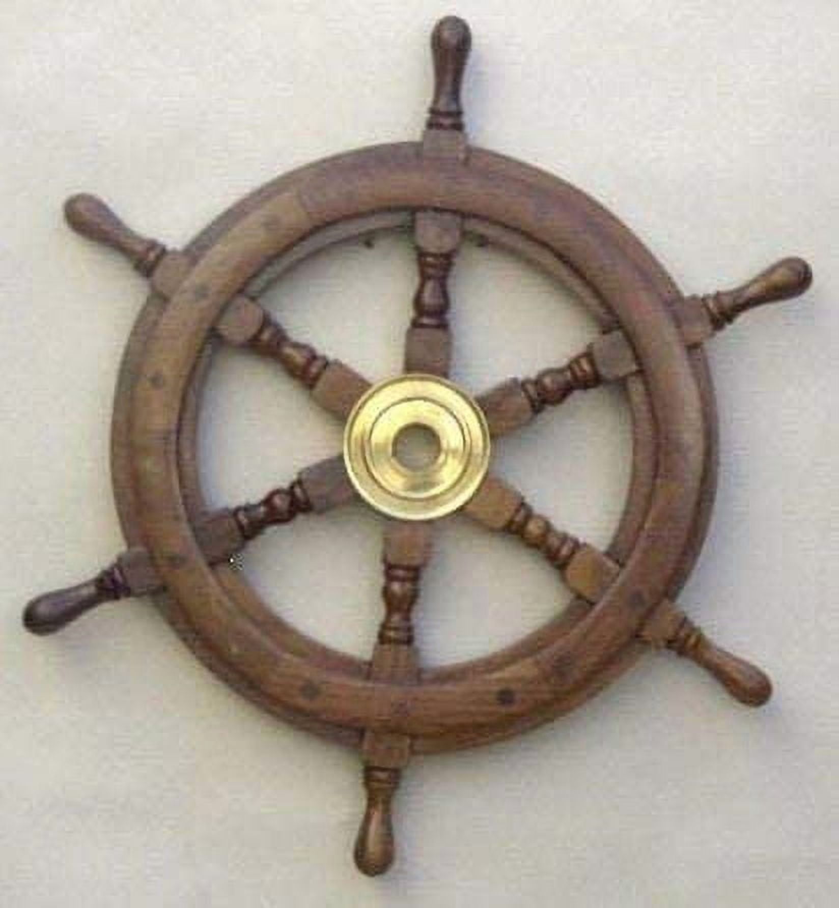 15" Ships Wheel in Teakwood - Walmart.com