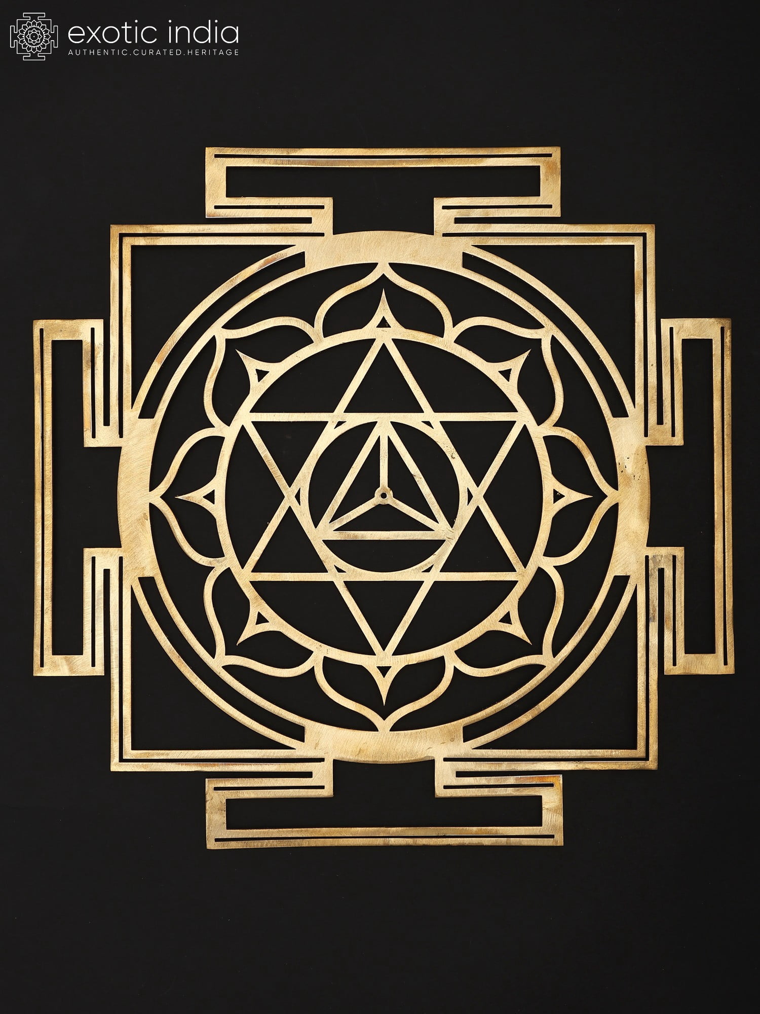 15" Shri Ram Yantra for Peace and Harmony | Brass Yantra | Wall Hanging ...