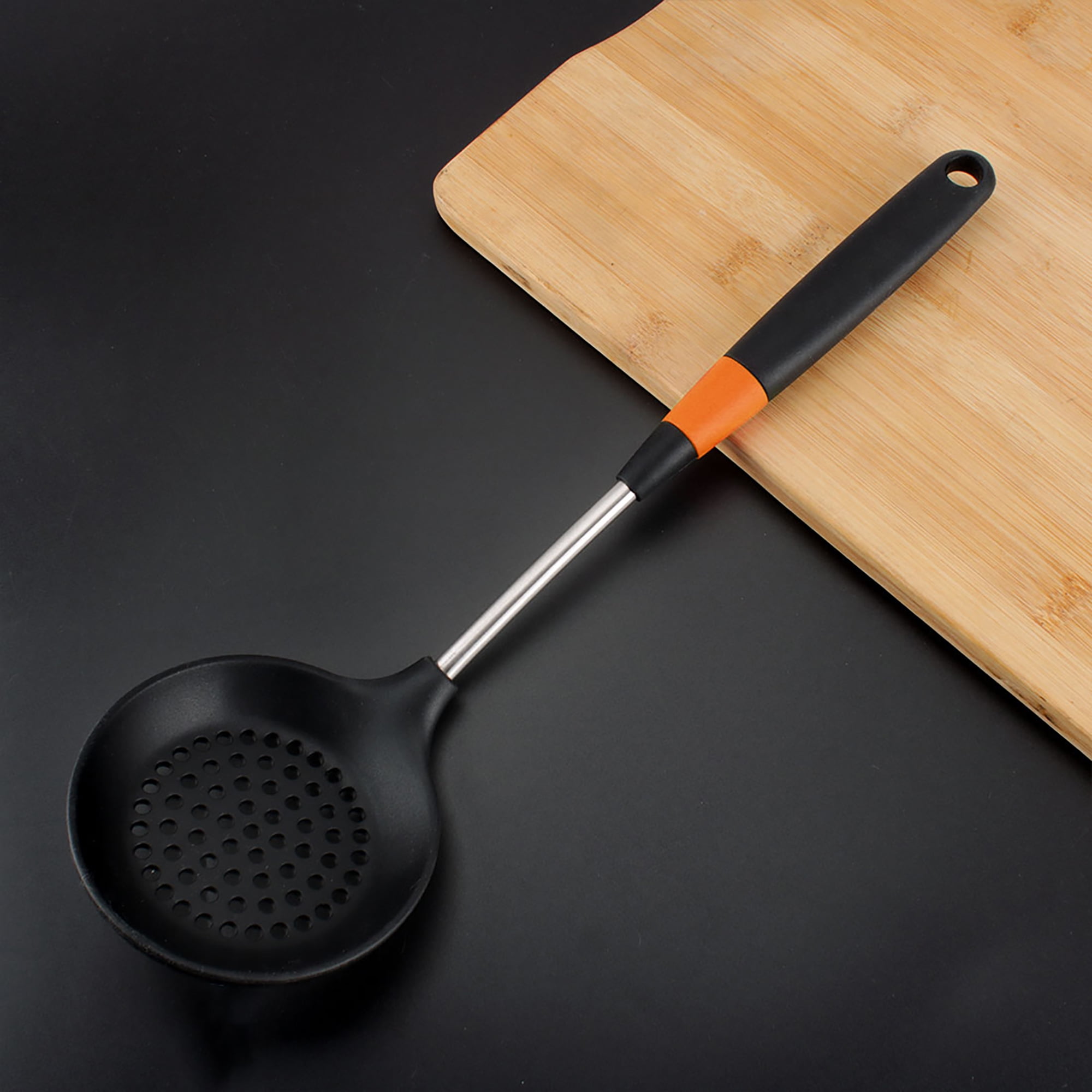 15 "Silicone Slotted Spoon Restaurant Kitchen Scoop Skimmer Utensil ...