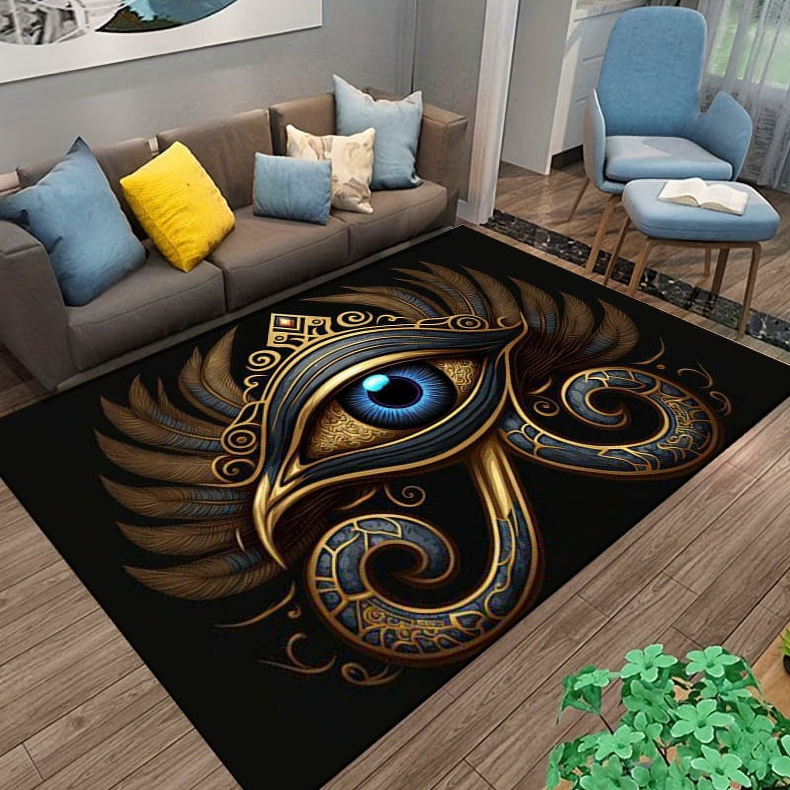 15 Size The Eye of Horus Large Carpet Living Room Home r Sofa Table Rug ...