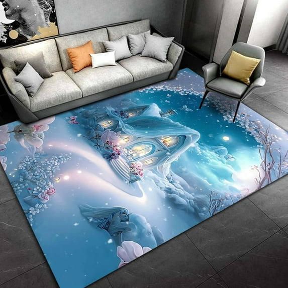 15 Sizes Fairy Tale House Pattern Rug Carpet for Living Room Bathroom Mat Creative Doormat ...