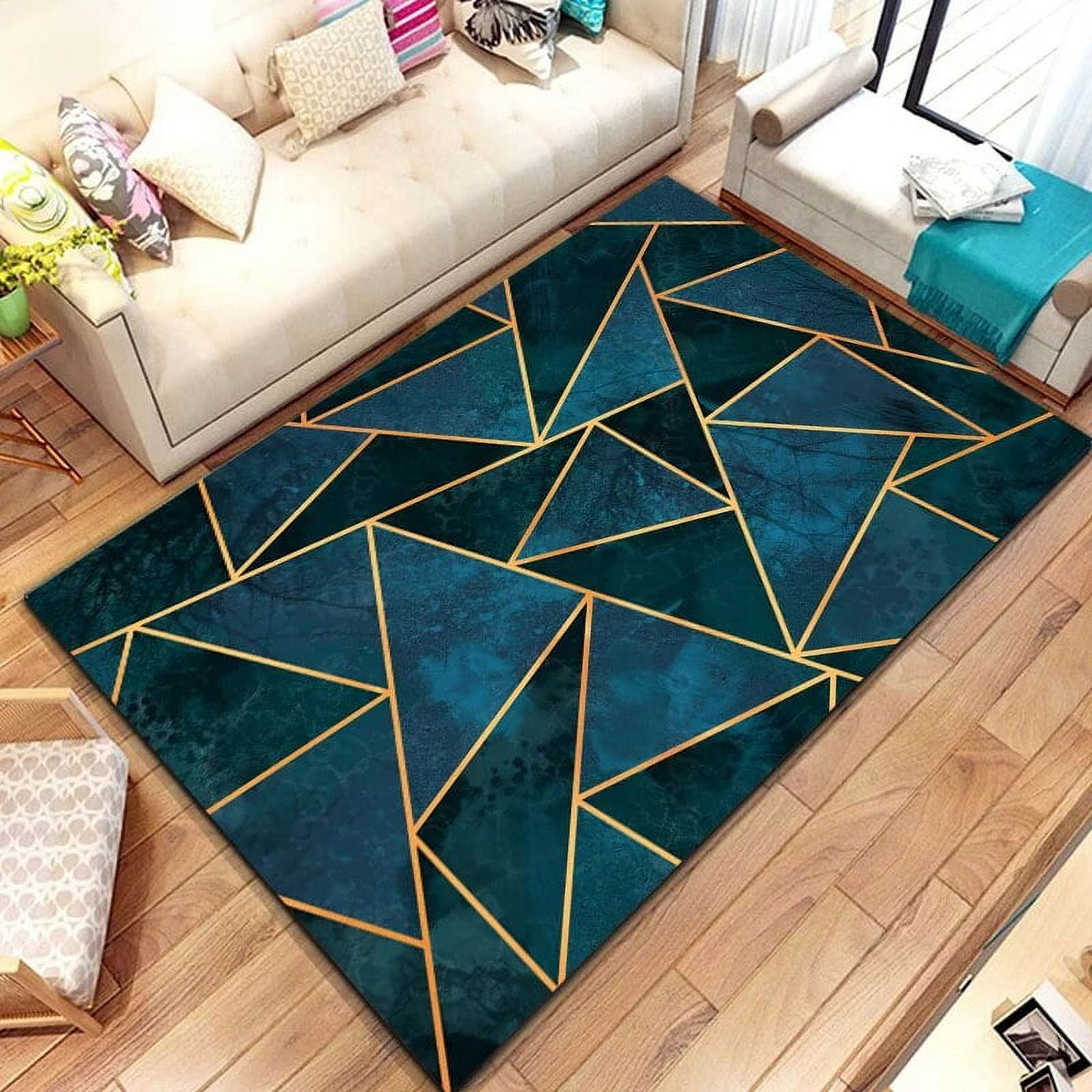 15 Sizes Geometric block Room Rug Street Fashion Carpet for Bedroom ...