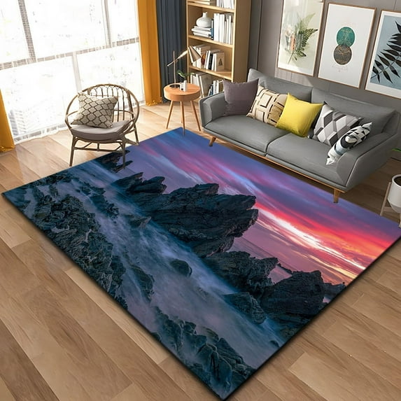 15 Sizes Natural Rock Scenery Pattern Rug for Bedroom Living Room ...