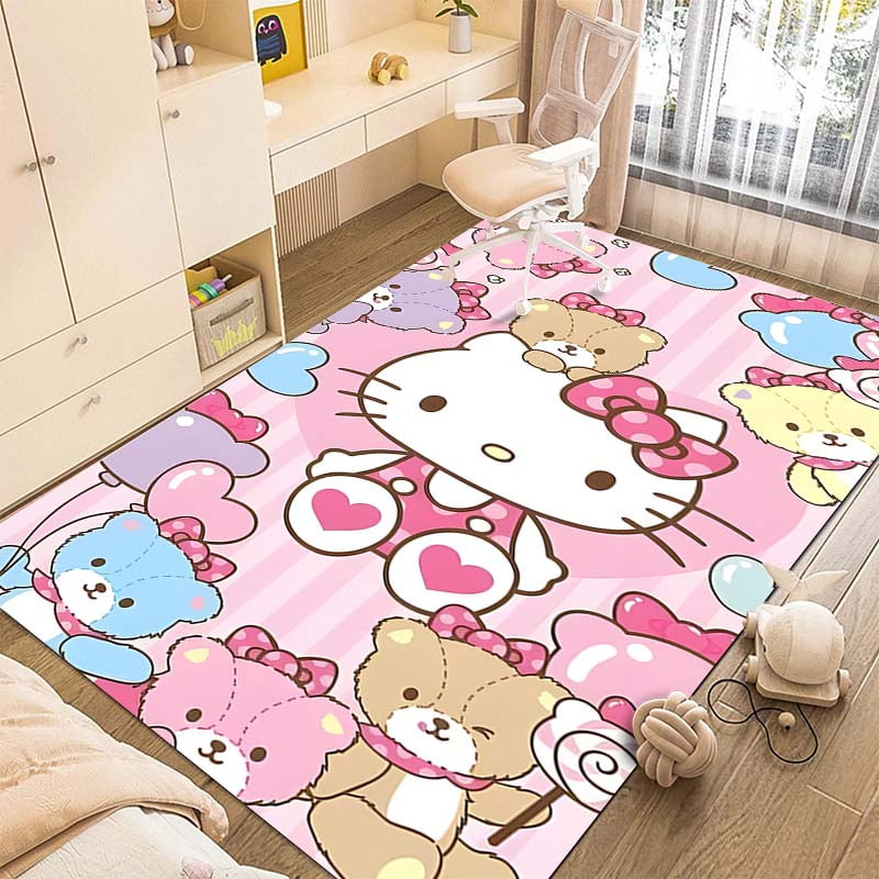 15 Sizes Sanrio Holle Kitty Printing Carpet for Living Room Bedroom ...