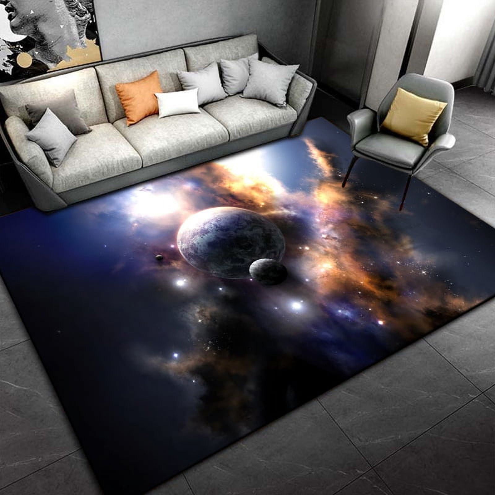 15 Sizes Starry Nebula Pattern Rug Carpet for Living Room Bathroom Mat ...