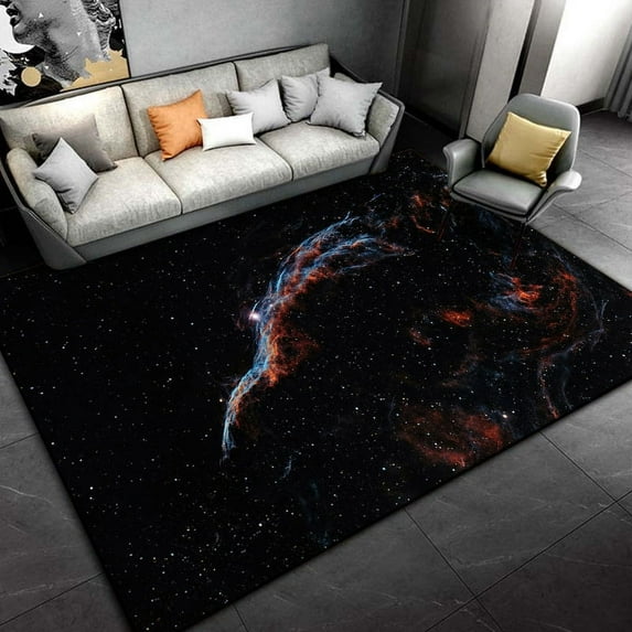 15 Sizes Starry Nebula Pattern Rug Carpet for Living Room Bathroom Mat ...