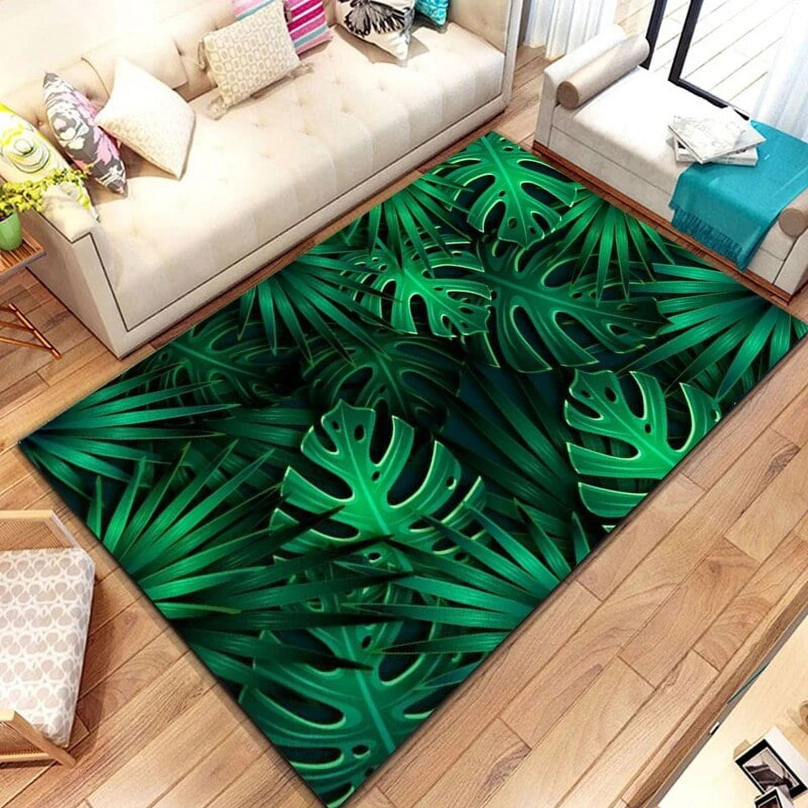 15 Sizes Tropical Leaf Pattern Rug for Bedroom Living Room Carpet for ...