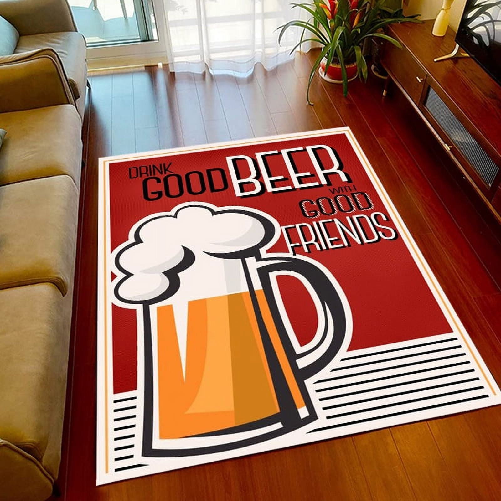 15 Sizes beer Pattern Rug for Living Room Area Carpet Bathroom Mat ...