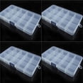 15 Slots Adjustable Fishing Lure Hook Tackle Box Storage Case Organizer ...