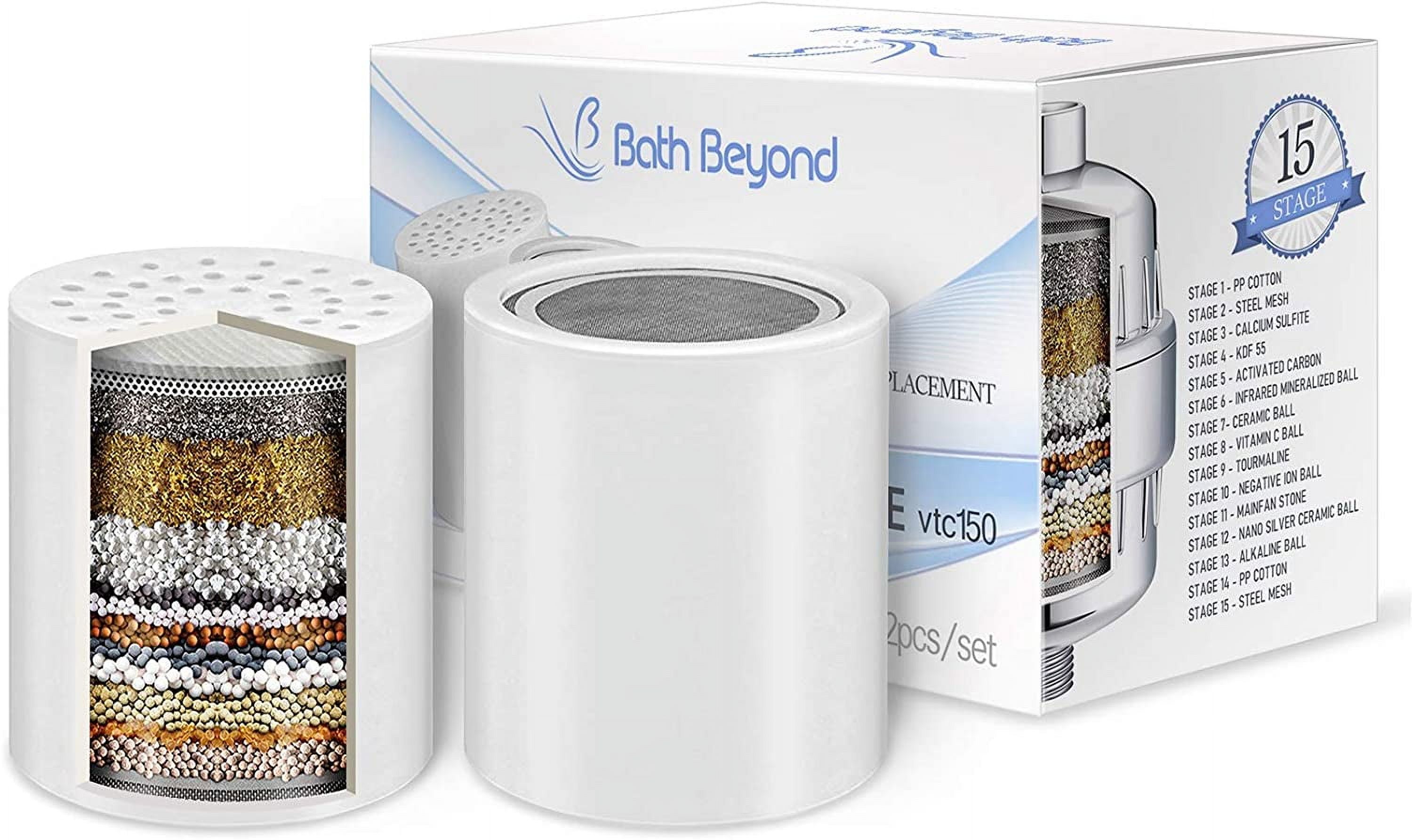 15-Stage Shower Filter Replacement Cartridge with Vitamin C for Hard ...