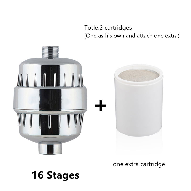 15 Stages Shower Water Filter Removes Chlorine Fluoride+Heavy Metals ...