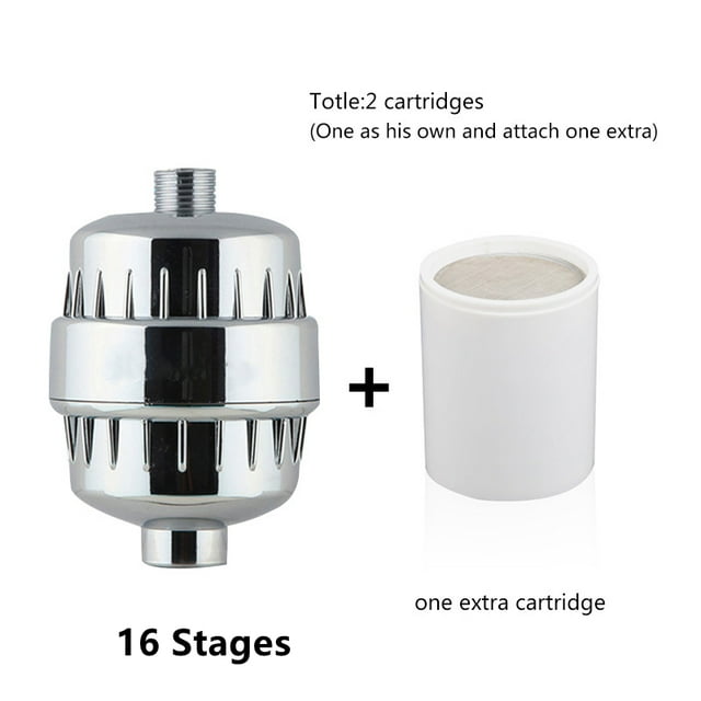 15 Stages Shower Water Filter Removes Chlorine Fluoride+Heavy Metals ...