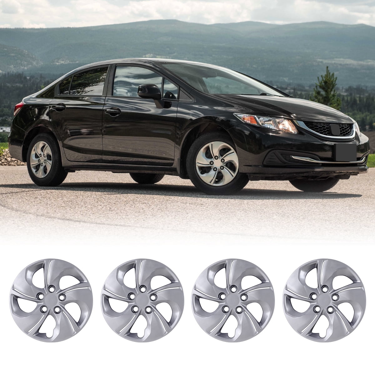 15" Steel Wheel Hubcaps Fit for 2013-2015 HONDA CIVIC SEDAN, 2013 HONDA ...