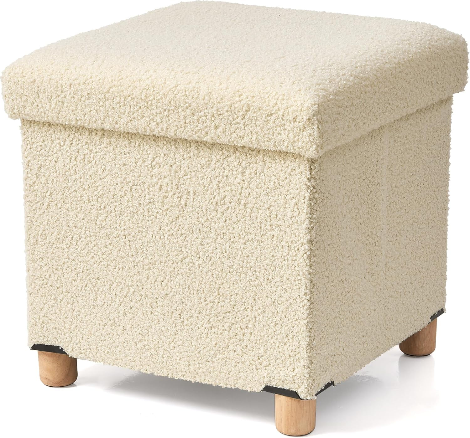 15" Storage Ottoman Dorm, Small Ottoman with Storage, Sherpa Small Foot ...