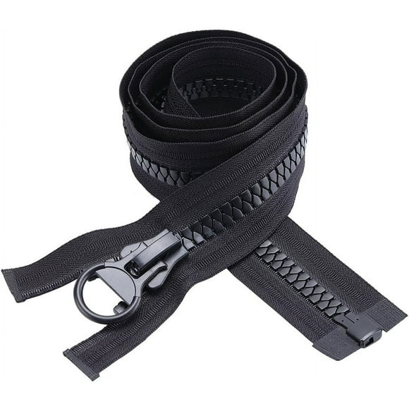 Heavy Duty Zippers for Jackets and Coats in Black and Metal Finishes