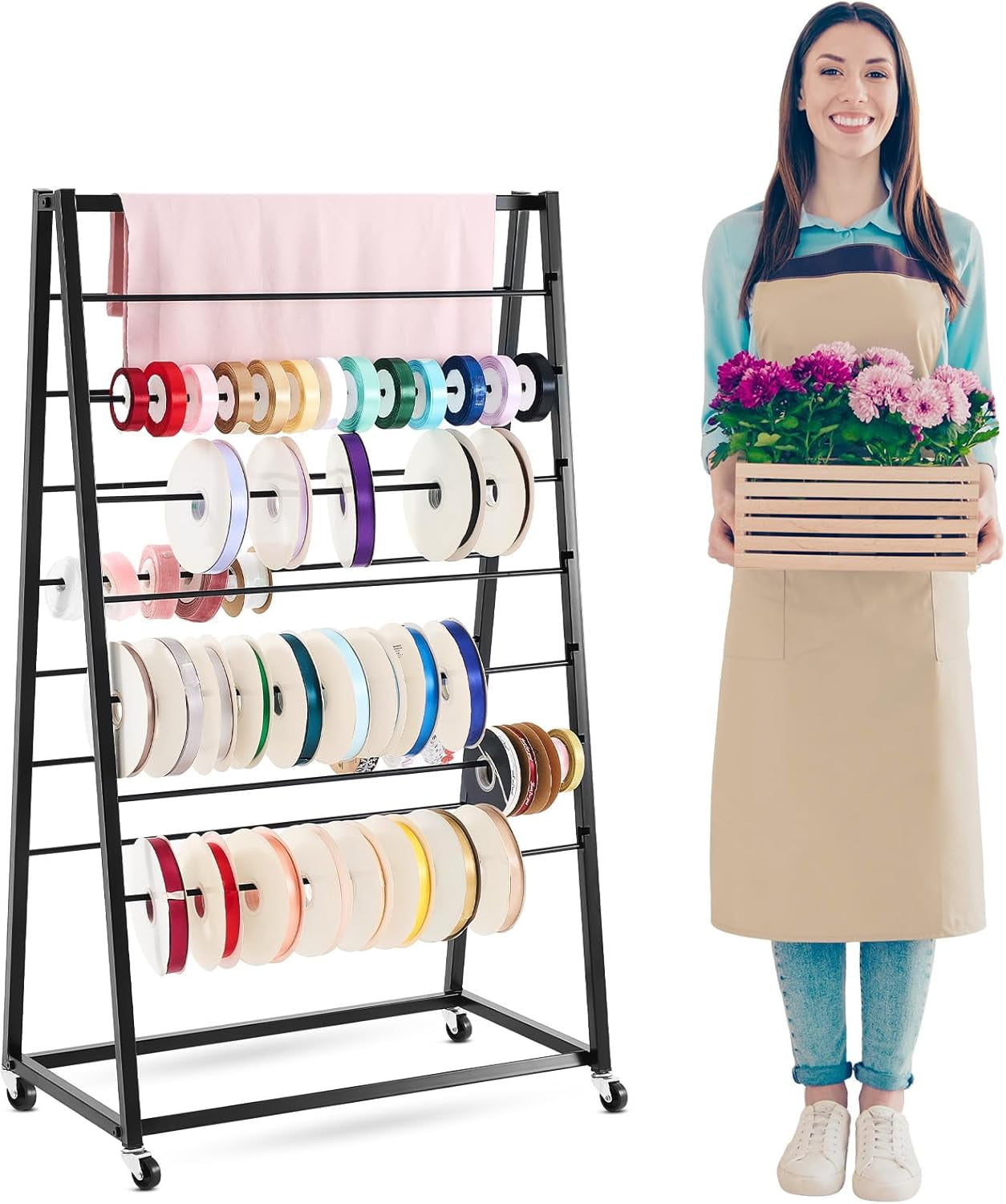 15 Tier Metal Ribbon Organizer Movable Ribbon Organizer Ribbon Holder ...