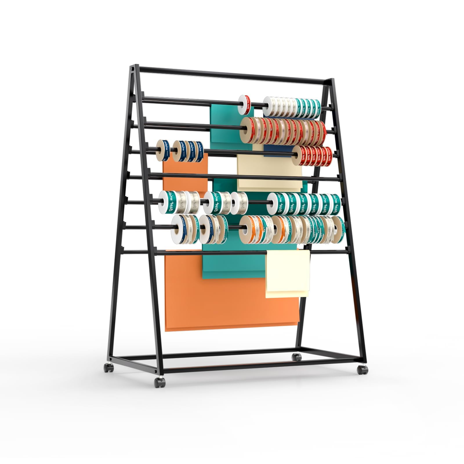 15 Tier Wrapping Paper Stand, Ribbon Station, Ribbon Organizer Rack ...