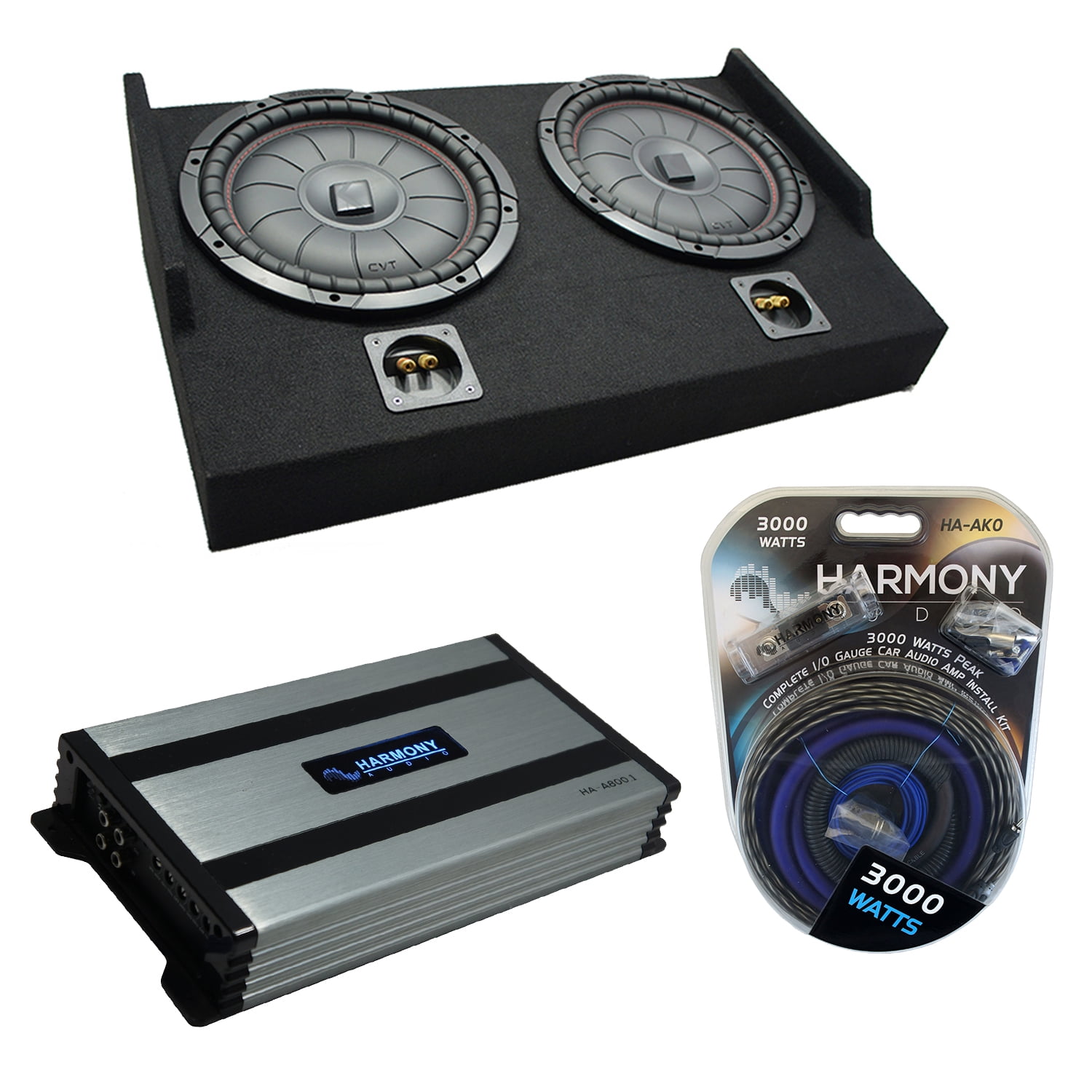 15-UP Ford F150 Super Cab Kicker CompVT CVT12 Dual 12 Custom Sub Box HA-A800.1 - Walmart.com