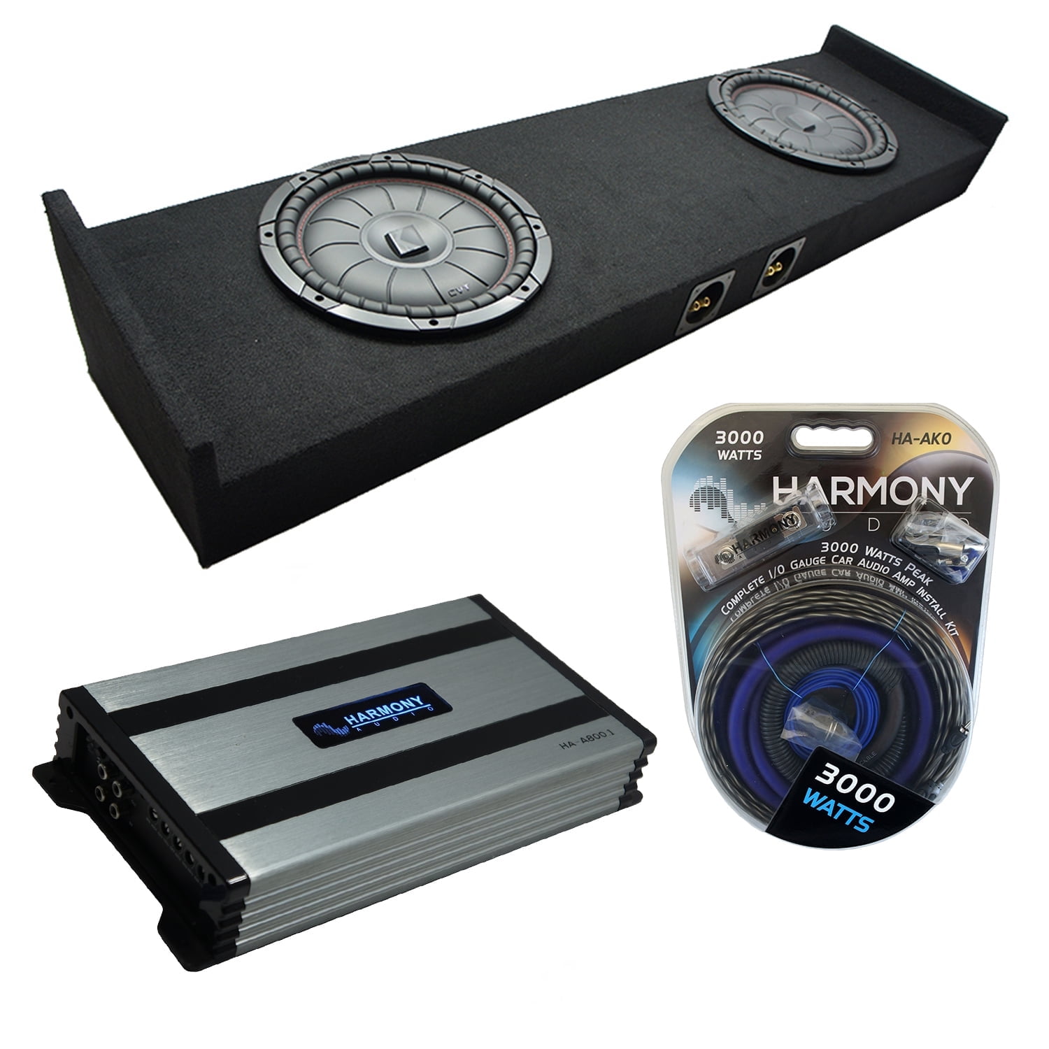 15-25 Ford F150 Super Crew Kicker CompVT CVT12 Dual 12" Sub Box HA-A800 ...