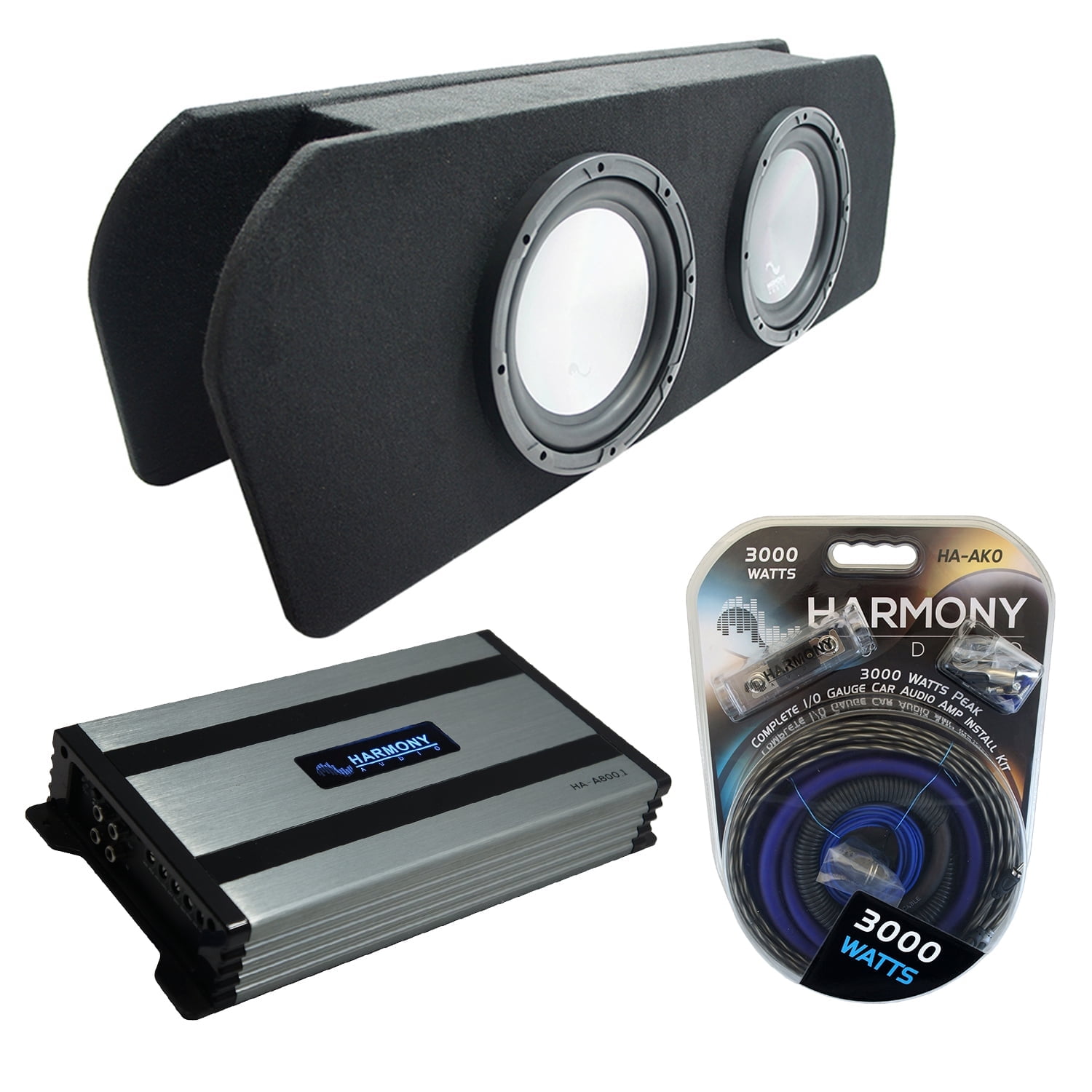 2015 - 2023 Ford Mustang Coupe Harmony HA-A122 Dual 12" Custom Sub Box ...