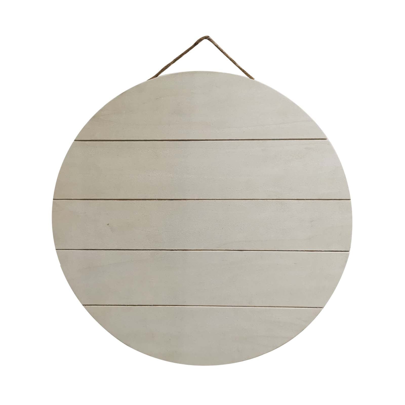 15" Unfinished Wood Slats Round Plaque by Make Market - Walmart.com