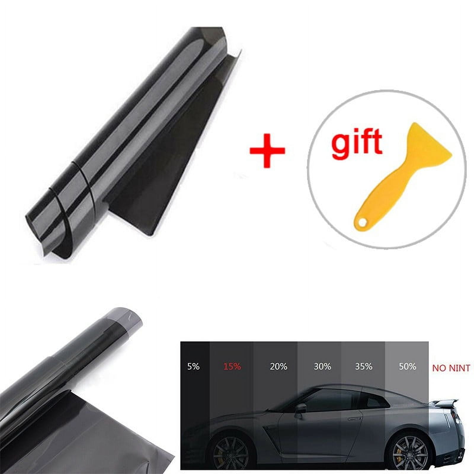 15% VLT Dark Smoke Window Tint Film Roll 1M x 50CM for Car, Boat, RV ...