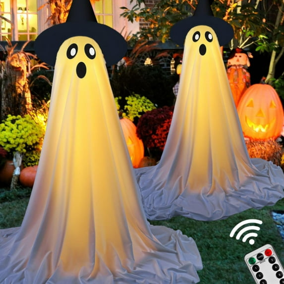 15" Weatherproof Outdoor Ghost Decor - Durable Halloween Porch ...