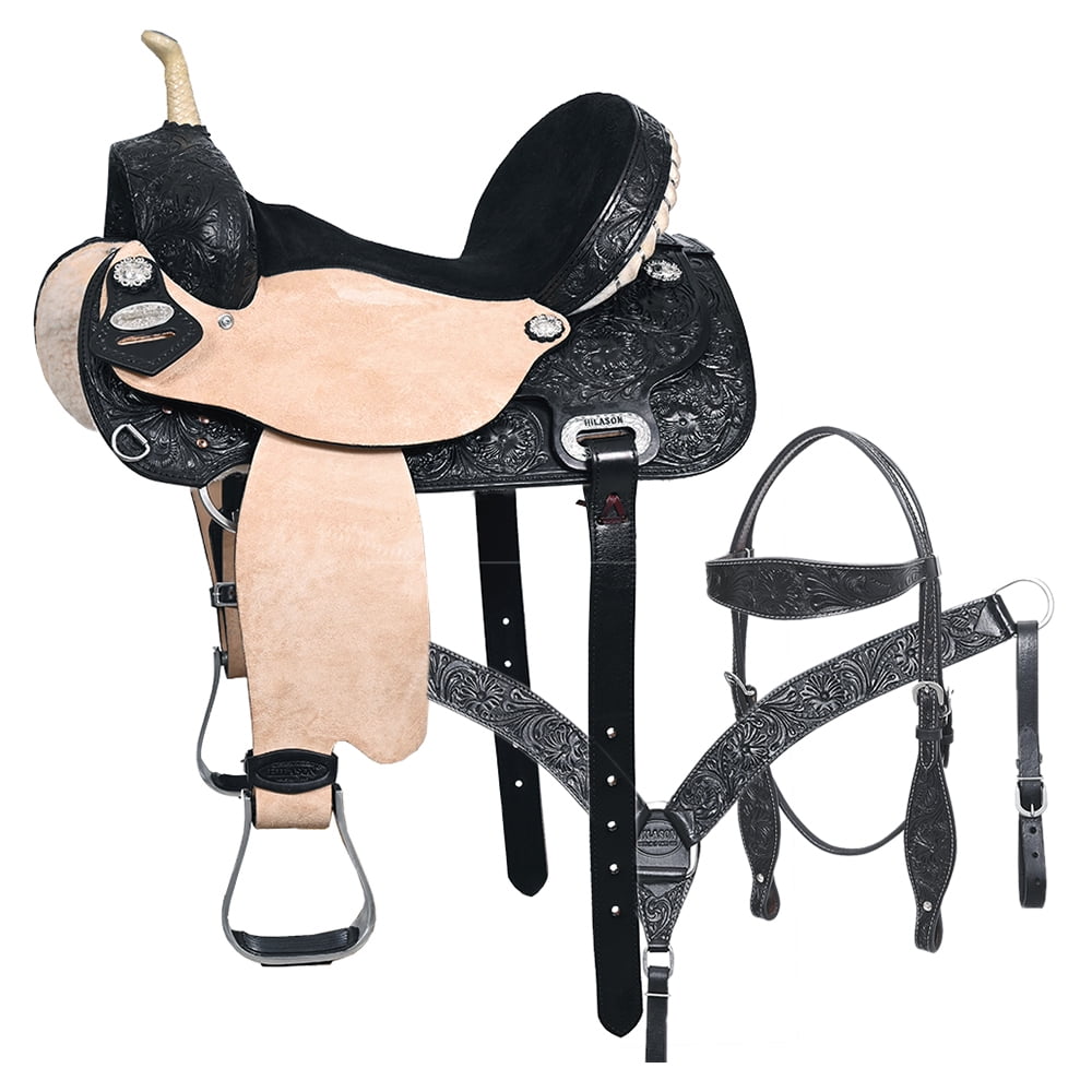 15 Western Horse Saddle American Leather Flex Trail Barrel Tack Hilason ...