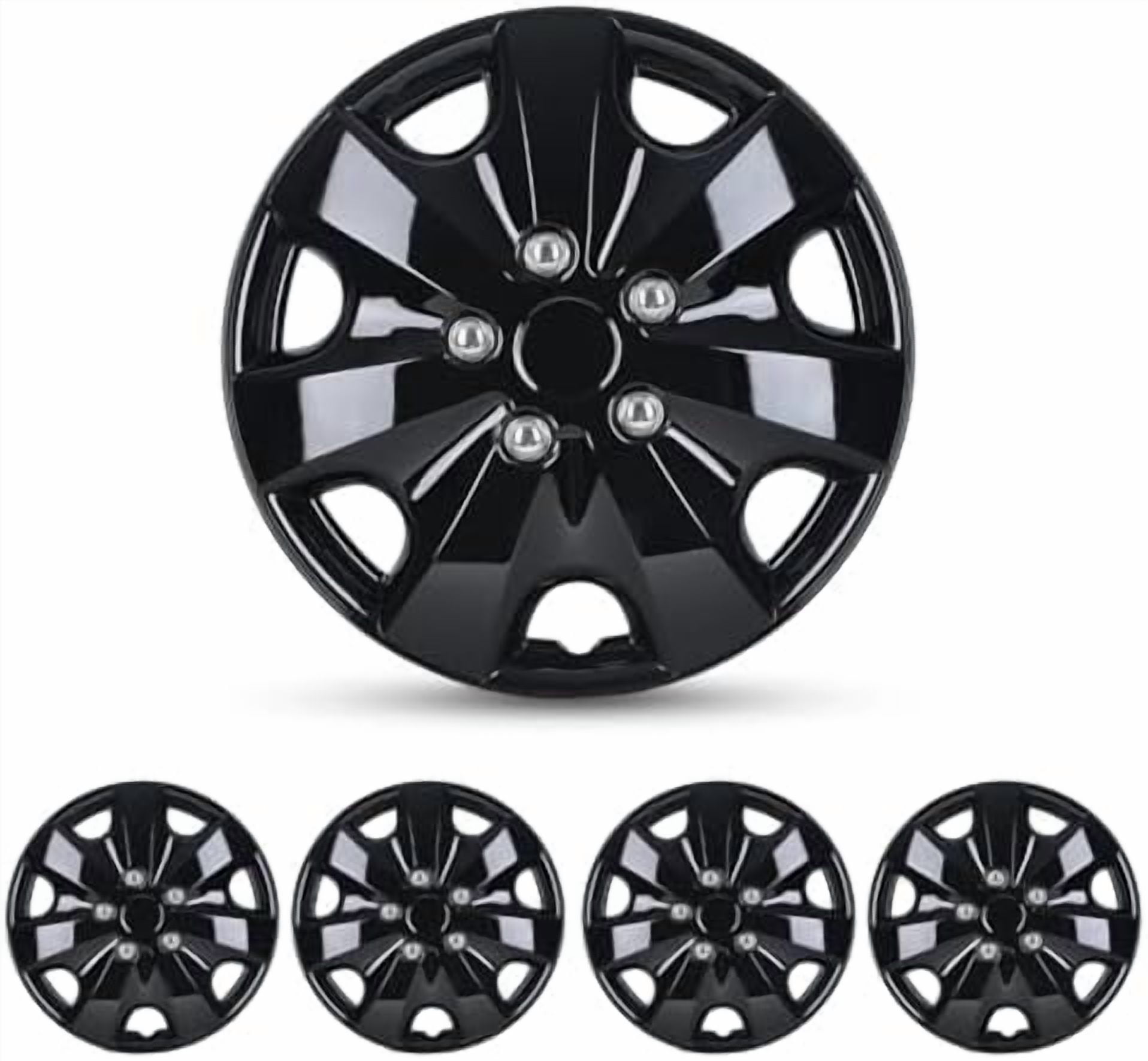 15" Wheel Rim Covers Universal Hubcaps, Fashion Style Hubs Snap on Car ...