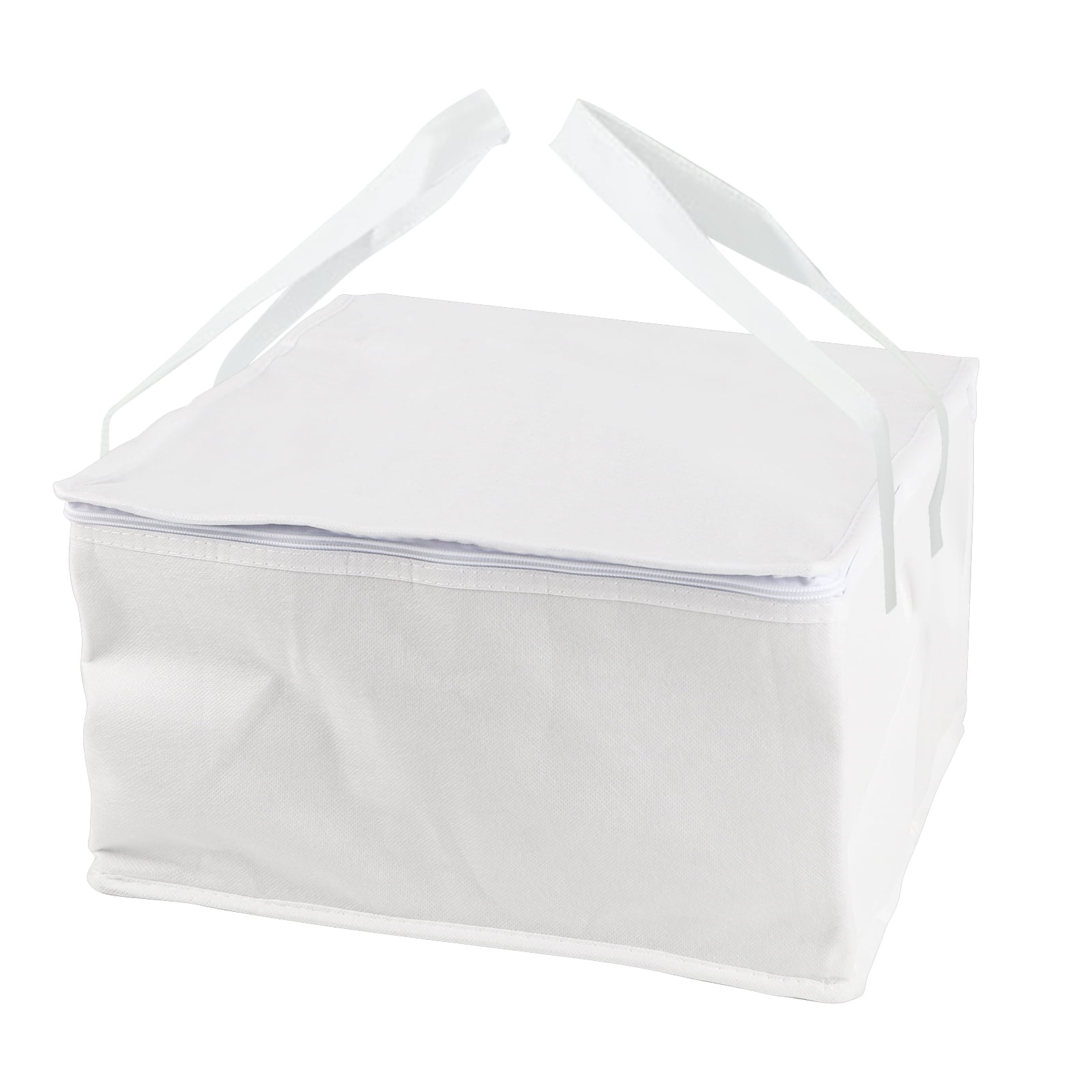 15”White Insulated Food Bag, Non-woven Fabric Hot Cold Thermal Bag with ...