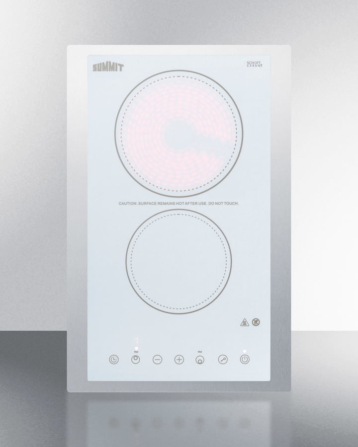 15" Wide 230V 2-Burner Radiant Cooktop, White-Digital Touch - Walmart.com
