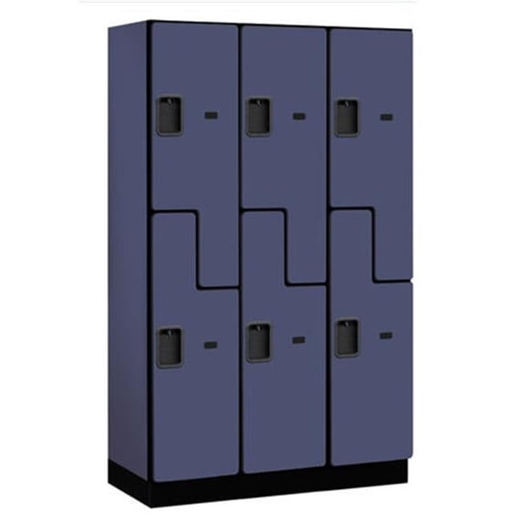 Salsbury Industries 27368BLU Extra Wide Designer Wood Locker - 3 Wide ...