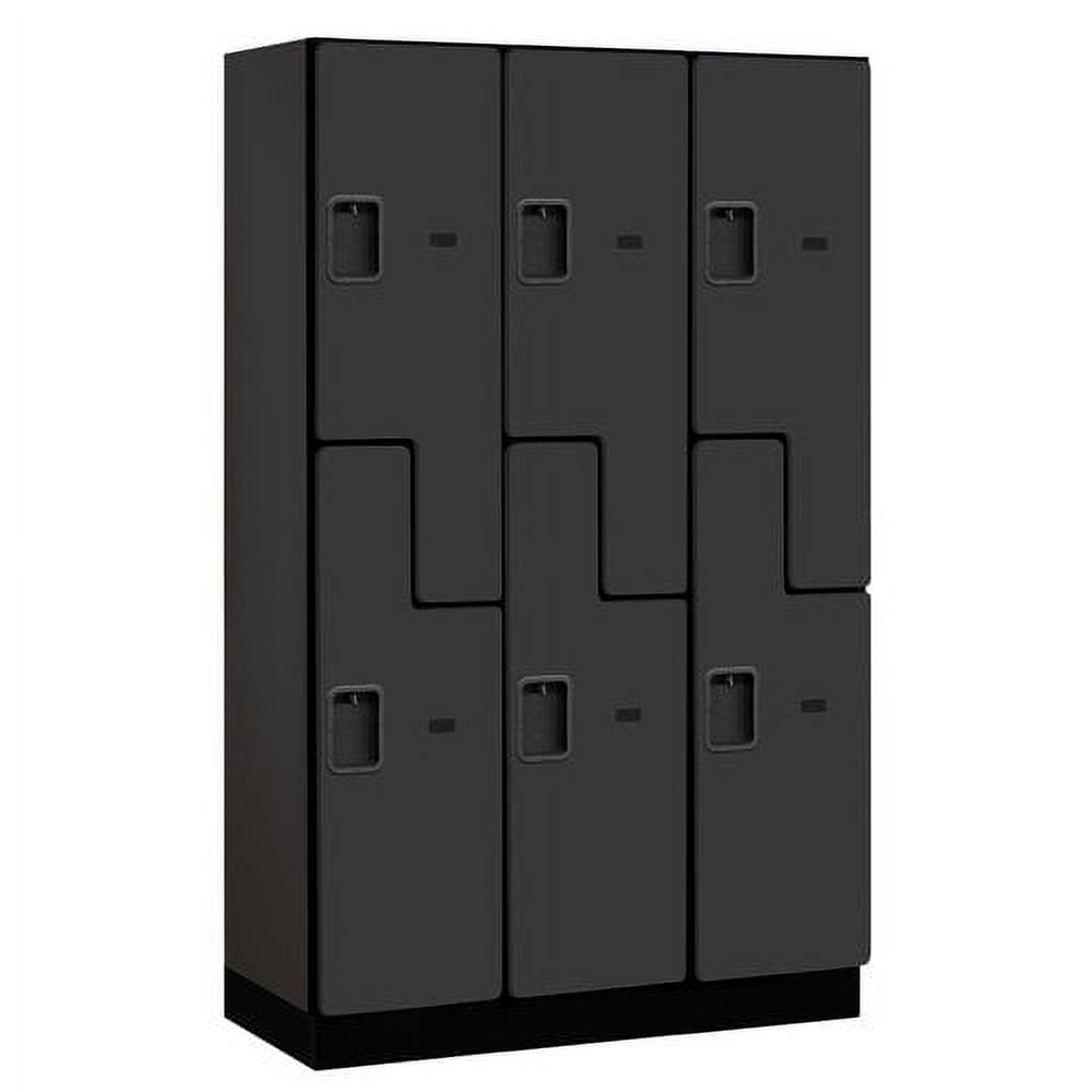 Salsbury Industries 27368BLU Extra Wide Designer Wood Locker - 3 Wide ...