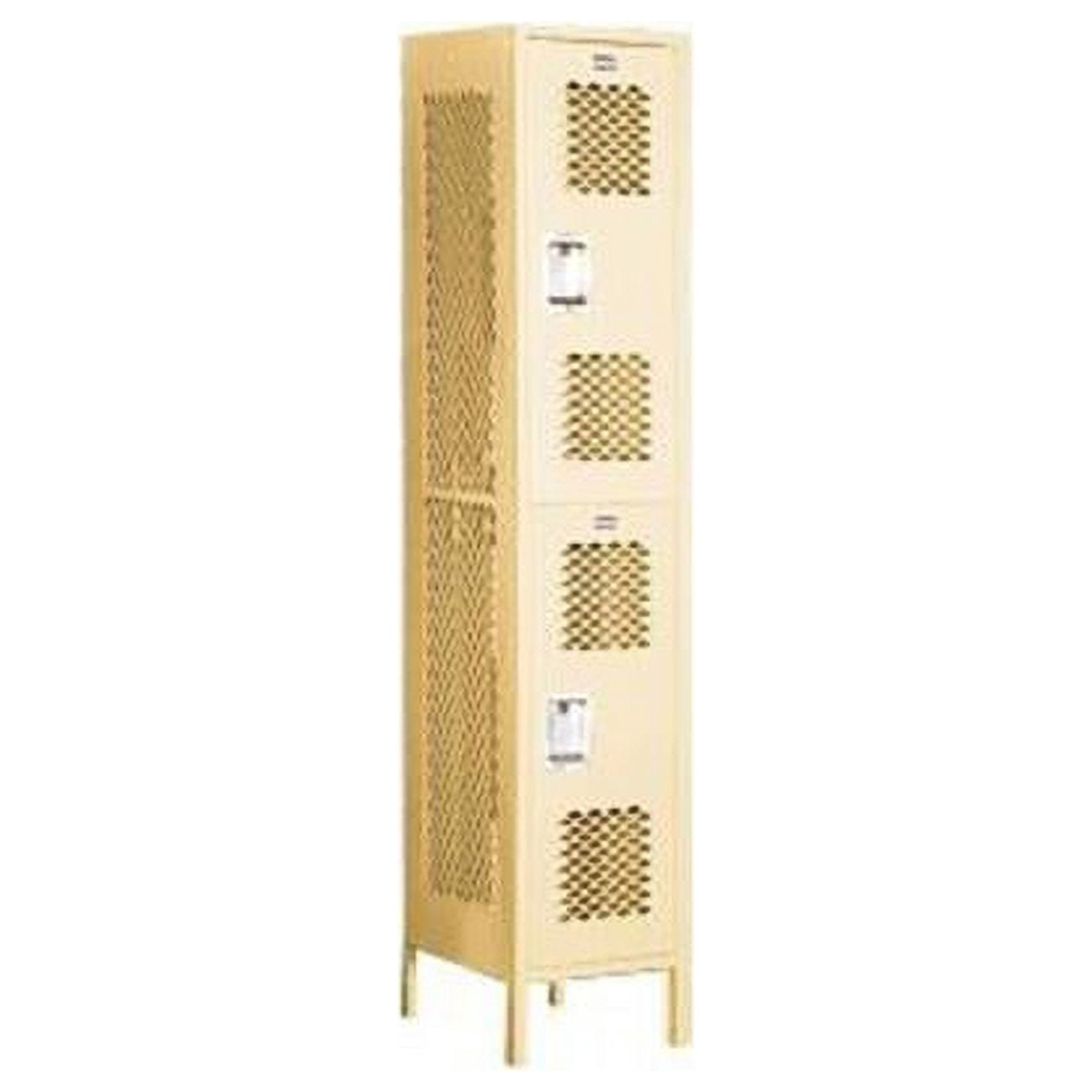 15" Wide Double Tier Vented Metal Locker - 1 Wide - 6 Feet High - 18 ...